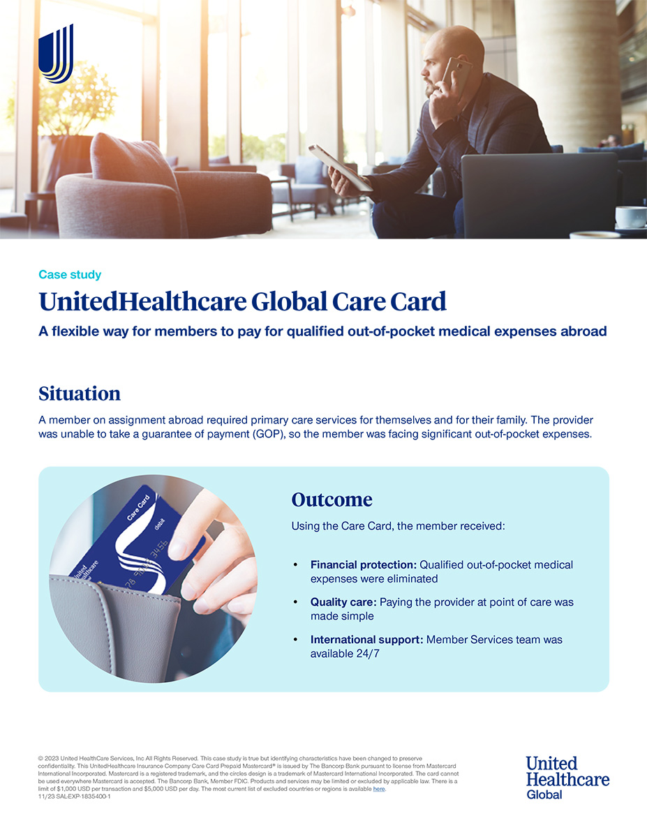 UnitedHealthcare Global Care Card Case Study